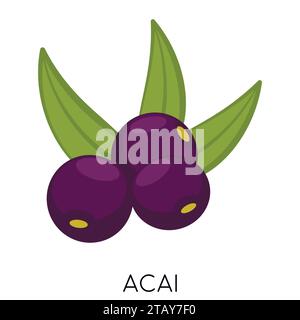 acai berry cartoon vector illustration Stock Vector Image & Art - Alamy
