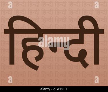 Delhi in India typography calligraphy vector illustration on yellow ...