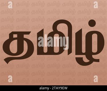 Tamil language vector illustration .Tamil is an official language of ...