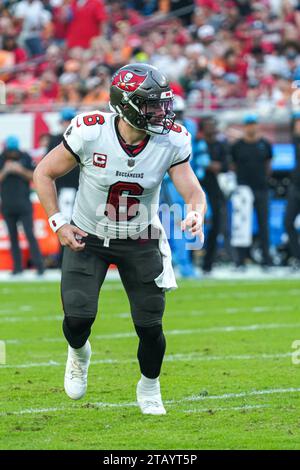 NFC quarterback Baker Mayfield (6), of the Tampa Bay Buccaneers, is ...