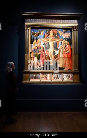 London, UK. "Pistoia Trinity Altarpiece 1455-60" Pesellino A ...