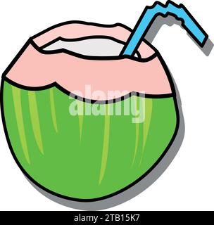 coconut slice vector icon isolated on white background Stock Vector ...