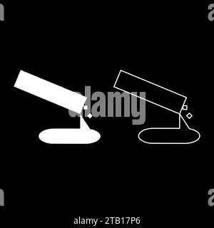 Concrete pours casting set icon white color vector illustration image ...