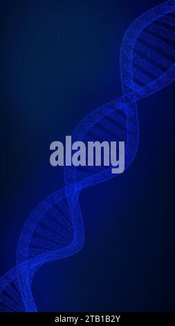 3D render of a medical background with DNA strands and code Stock Photo ...