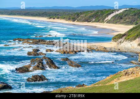 Sandy beach, part of Yuraygir Coastal Walk stretching south from Brooms ...