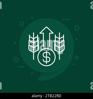 Food prices growing line icon on white Stock Vector Image & Art - Alamy