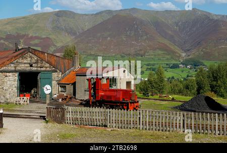 Quarry loco locomotive train and buildings sheds at the Threlkeld ...