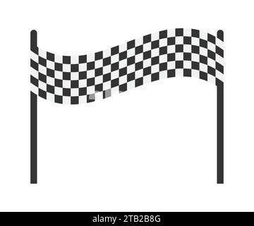 Checkered flag silhouette vector white background Stock Vector Image & Art - Alamy