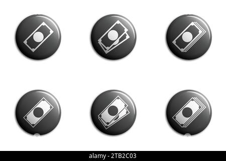 Cash icons set. Money symbol. Vector illustration Stock Vector Image ...