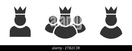 VIP Customer icon. King user icon. Admin symbol. Flat vector ...