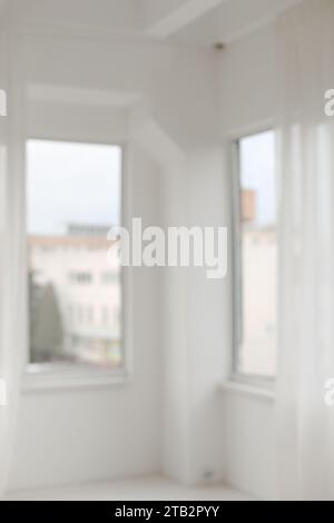 Blurred view of bedroom interior with stylish furniture Stock Photo - Alamy