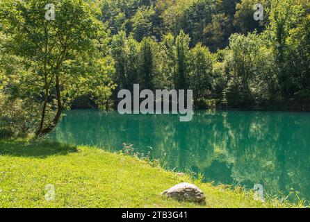 The River Una near Lohovo, Bihac, in the Una National Park. Una-Sana ...
