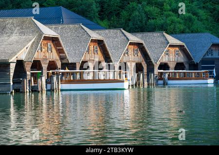 die Schifffahrt auf dem Königsees im Berchtesgadener Land, Oberbayern ...