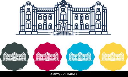 Government Palace of Peru - Lima - Stock Illustration as EPS 10 File ...