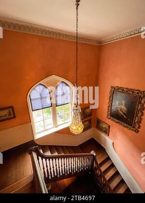 Interior staircase of Croft Castle in Yarpole, Herefordshire, UK Stock ...