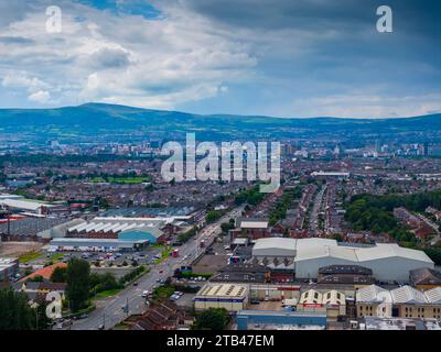 Belfast Aerial from top of Castlereagh Road County Antrim, Northern ...