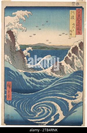 Naruto Whirlpool, Awa Province, from the series Views of Famous Places ...