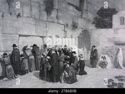 Wall of Solomon c1880 Stock Photo - Alamy