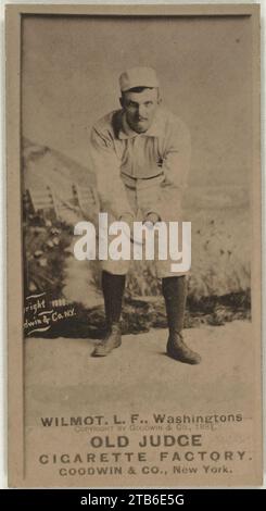 Walt Wilmot, Washington Statesmen, baseball card portrait Stock Photo ...