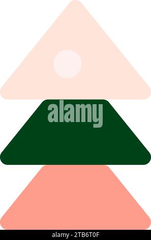 Fir tree toy icon. Outline fir tree toy vector icon color flat isolated ...
