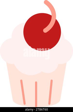 Red fruit cake pop icon cartoon vector. Candy sweet. Cute love Stock ...