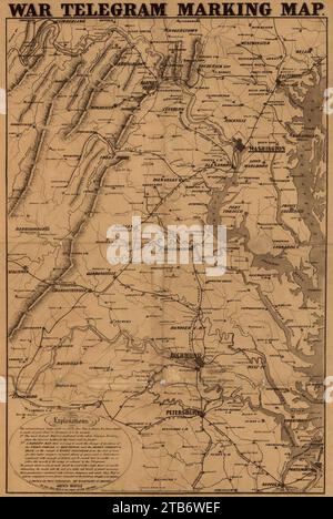 War telegram marking map Stock Photo - Alamy