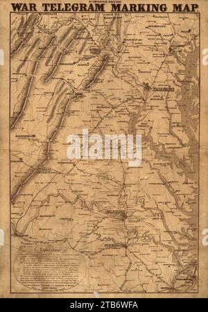 War telegram marking map Stock Photo - Alamy