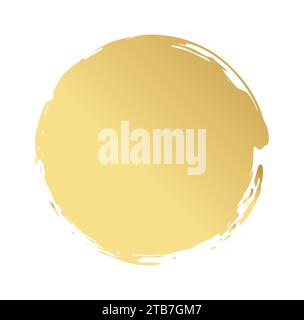 Golden grunge circle. Gold paints. Vector illustration Stock Vector ...
