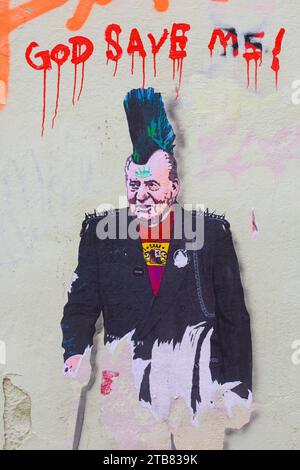 Graffiti of Juan Carlos I, King of Spain Stock Photo - Alamy
