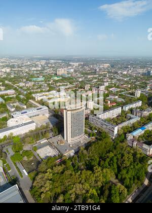 Almaty, Kazakhstan - April 28, 2023: Aerial view of Kimep University ...