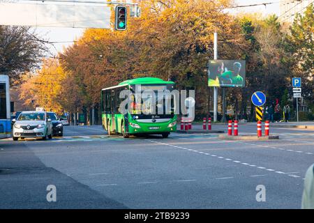 Kazakhstan, Almaty. Electric Bus Stock Photo - Alamy