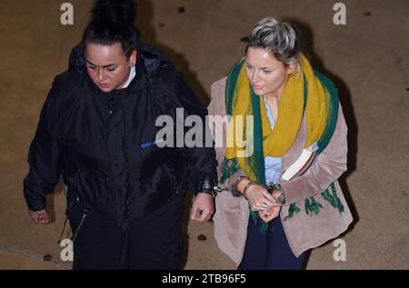 Alice Wood (right) leaves Chester Crown Court during her trial, she is ...