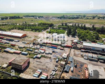 Aerial view of coal distribution plant Stock Photo - Alamy