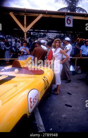 HAVANA, CUBA - FEBRUARY 24: An unidentified driver from Brazil and a ...
