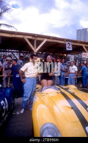 HAVANA, CUBA - FEBRUARY 24: An unidentified woman poses next to the #48 ...