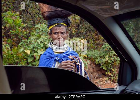 Tribal portrait. The Bonda, also known as Remo, are a Munda ethnic ...