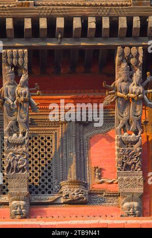 NEPAL, Kathmandu, Durbar Square, Basantapur Durbar, exterior of Hanuman ...