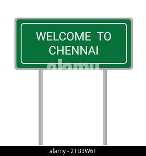 Welcome to Chennai name sign board vector illustration Stock Vector ...