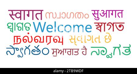 Indian Languages word cloud vector illustration Stock Vector Image ...