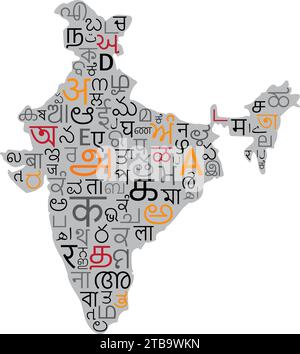 Indian Languages word cloud vector illustration Stock Vector Image ...