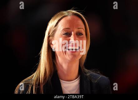 England head coach Jess Thirlby after her side win during the Vitality ...