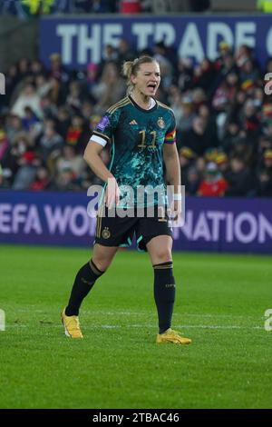 Swansea, UK. 5th Dec, 2023. Alexandra Popp (11 Germany), Goalkeeper ...