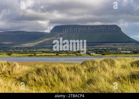 Benbulbin mountain from Streedagh beach, Streedagh, Sligo, Ireland ...
