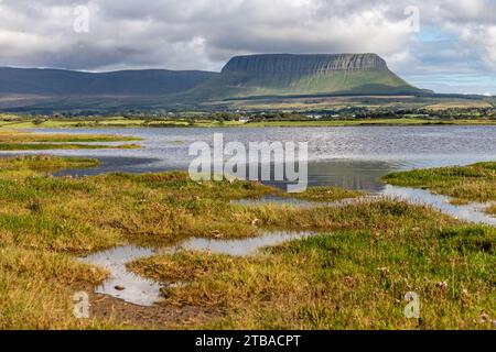 Benbulbin mountain from Streedagh beach, Streedagh, Sligo, Ireland ...