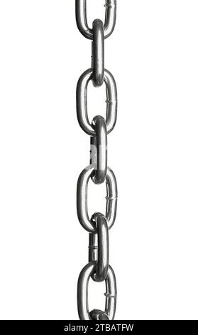 One common metal chain isolated on white Stock Photo - Alamy