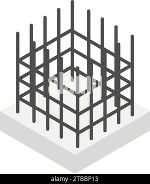 Illustrative illustration of building structure, isometric illustration ...