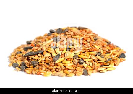 Animal scatter food isolated against white background Stock Photo - Alamy