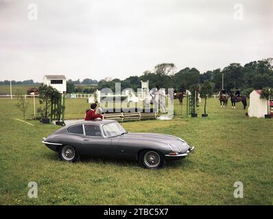 1961 Jaguar E-type, Series 1 Fixed Head Coupe, 9600HP, parked on ...