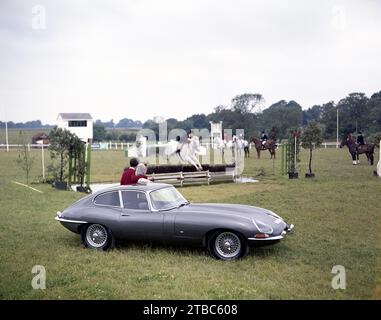 1961 Jaguar E-type, Series 1 Fixed Head Coupe, 9600HP, parked on ...