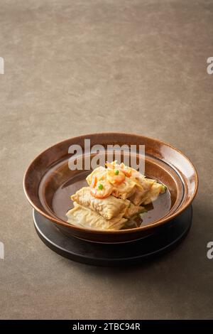 Bai Ye Wrapped Pork, Steamed Bai Ye Bao (Tofu Skin Roll, A Traditional ...